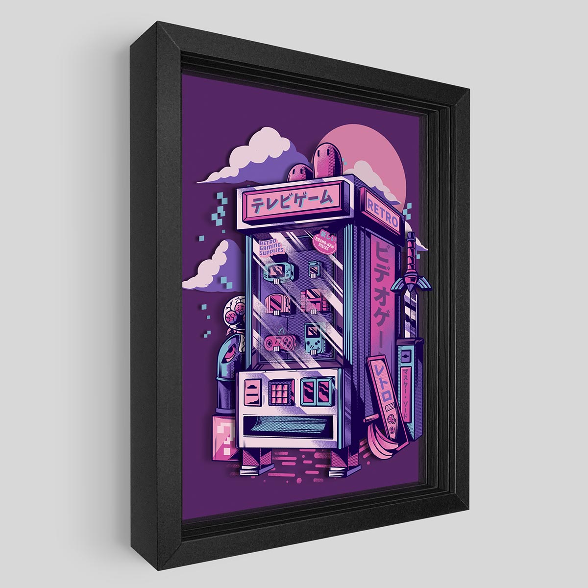Retro Vending Machine Shadowbox Art | Artovision